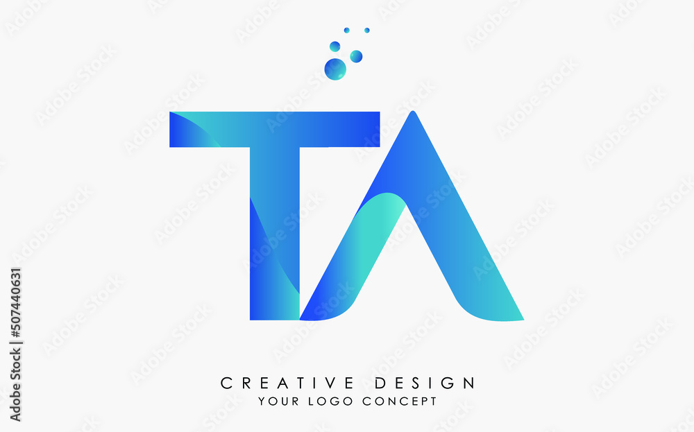 TA letter logo design template vector Stock Vector | Adobe Stock