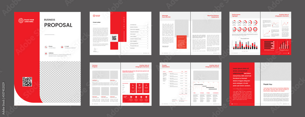 Vetor de Proposal Cover + 12 pages of persuasive and editable ...