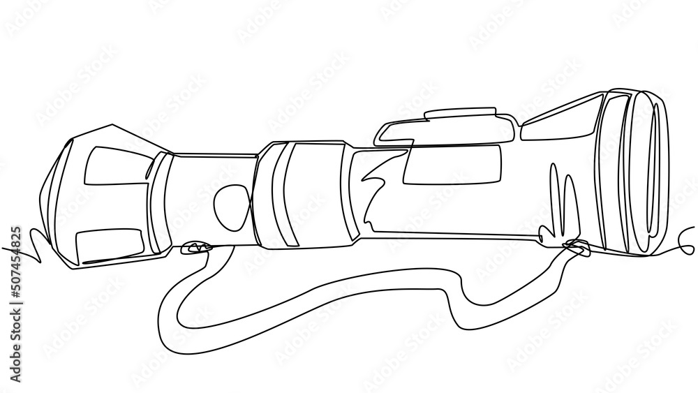 MANPADS one line on a white background. Abstract illustration of a ...