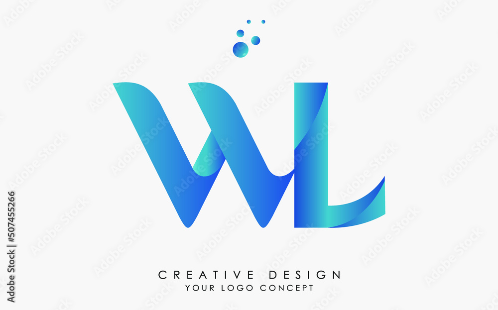 WL letter logo design template vector Stock Vector | Adobe Stock