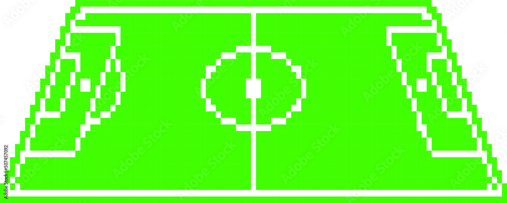football ground pixel art vector illustration. Stock Vector | Adobe Stock