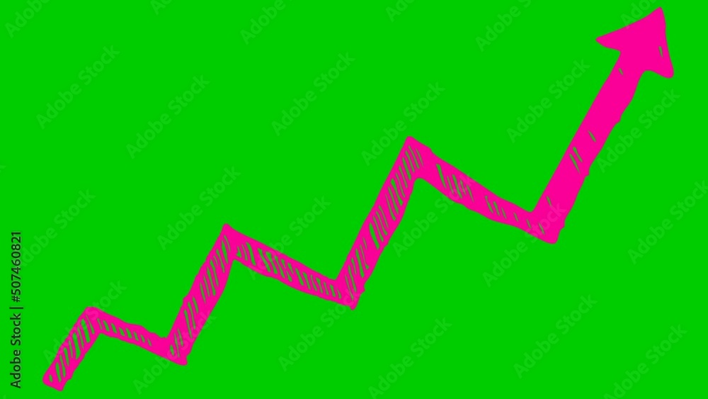 Vidéo Stock Animated financial growth chart with trend line graph. pink ...