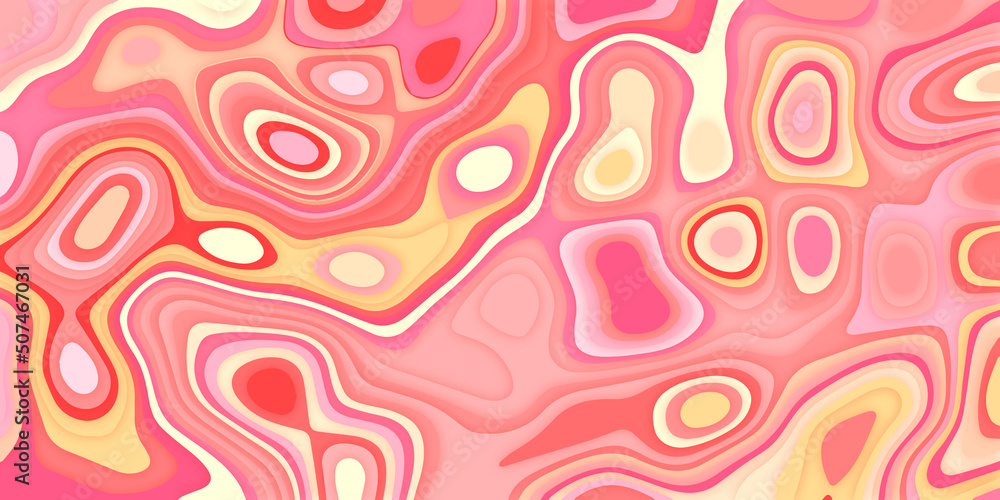 Paper cut background. Bright abstract waveform. Trendy 3D design ...