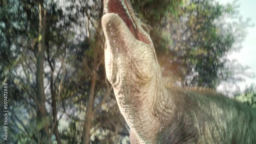 Giganotosaurus Close up 3D Rendering Animation Dinosaurs 4K Cgi Stock ...