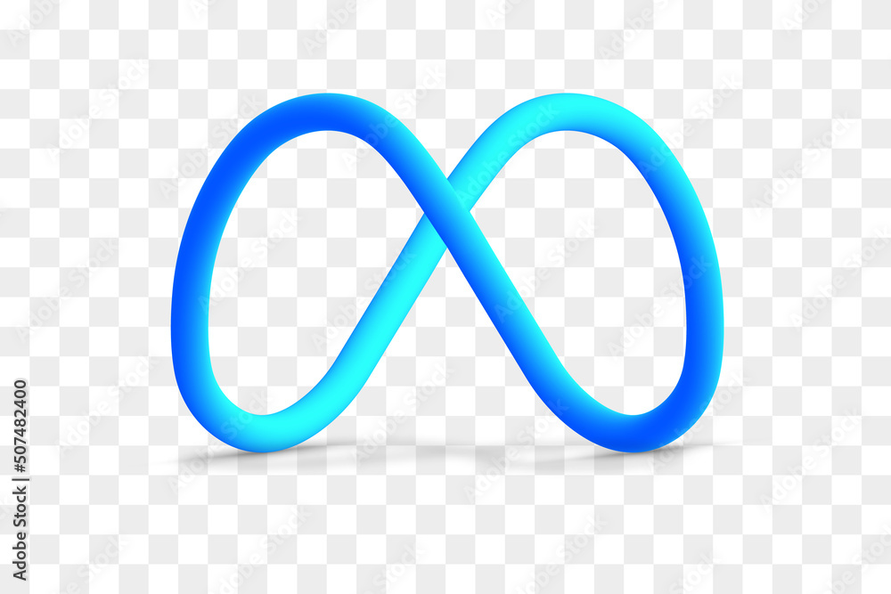 Meta logo on isolated on transparent background. Meta by Facebook ...