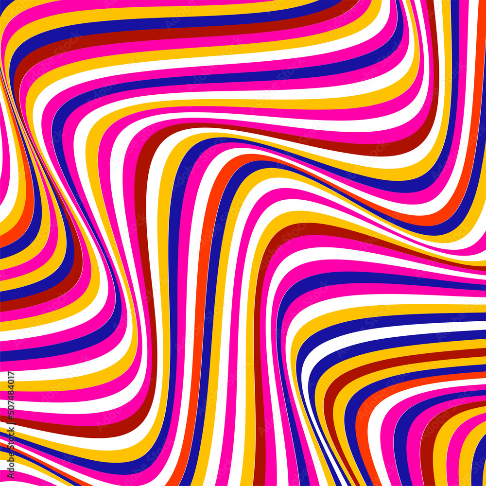 Abstract op art texture with wavy stripes Stock Vector | Adobe Stock