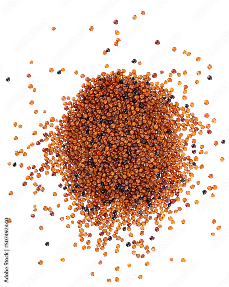 Canihua grains isolated on white background. Pile of qaniwa, qanawa ...