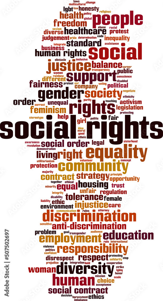 Social rights word cloud Stock Vector | Adobe Stock