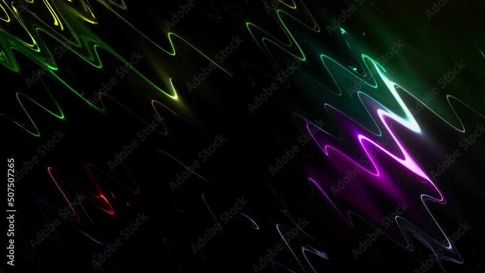 Futuristic abstract animation wave motion of colorful digital data are ...