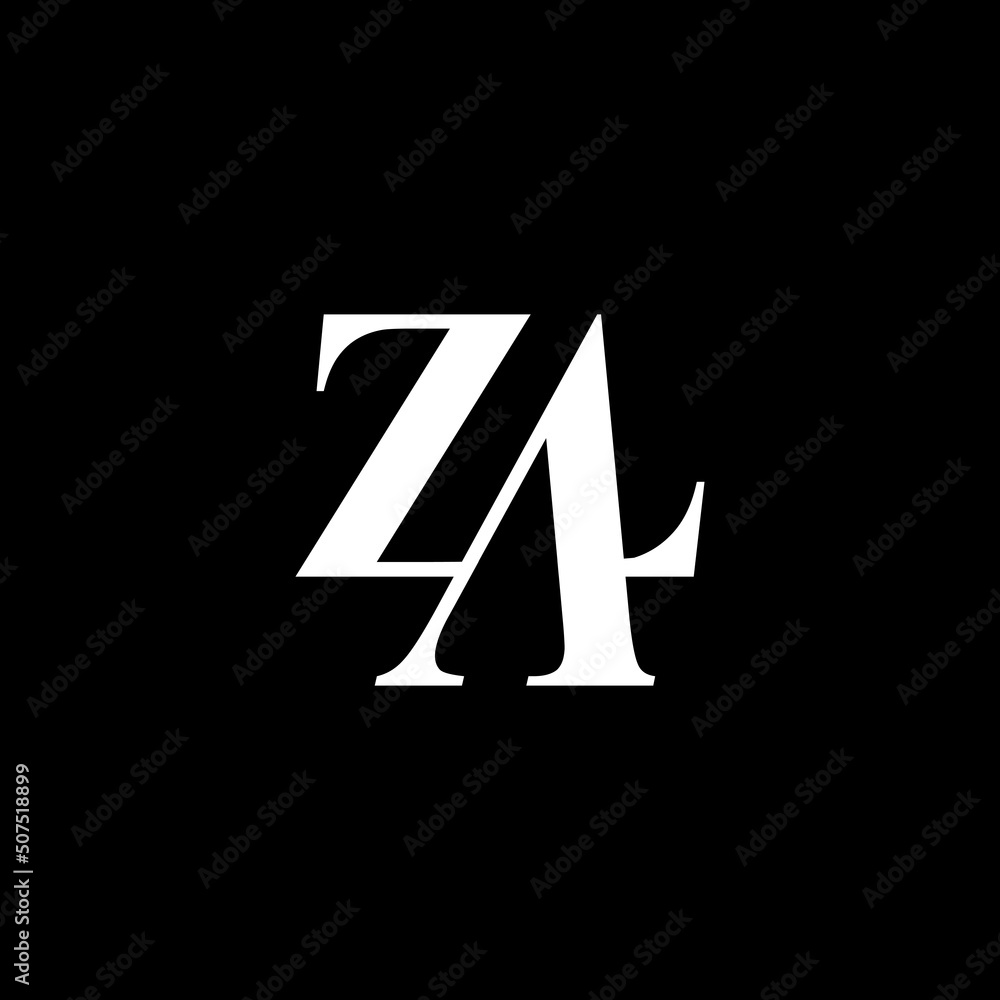 Minimal ZA Logo Template, Creative ZA Logo Design Vector Stock Vector ...