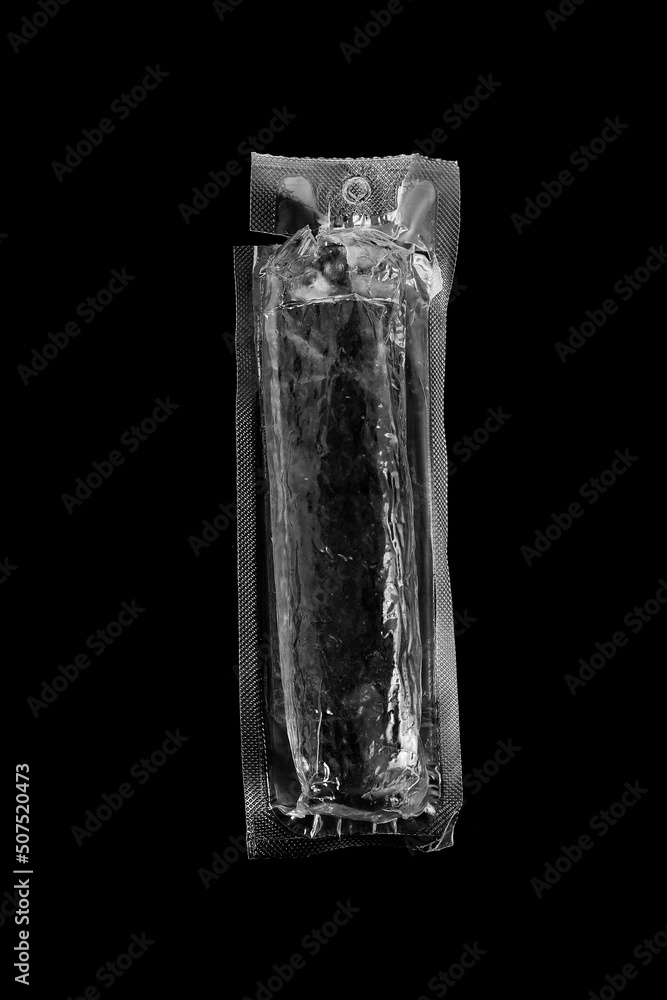 Transparent plastic film pack texture effect with crumpled and wrinkled ...