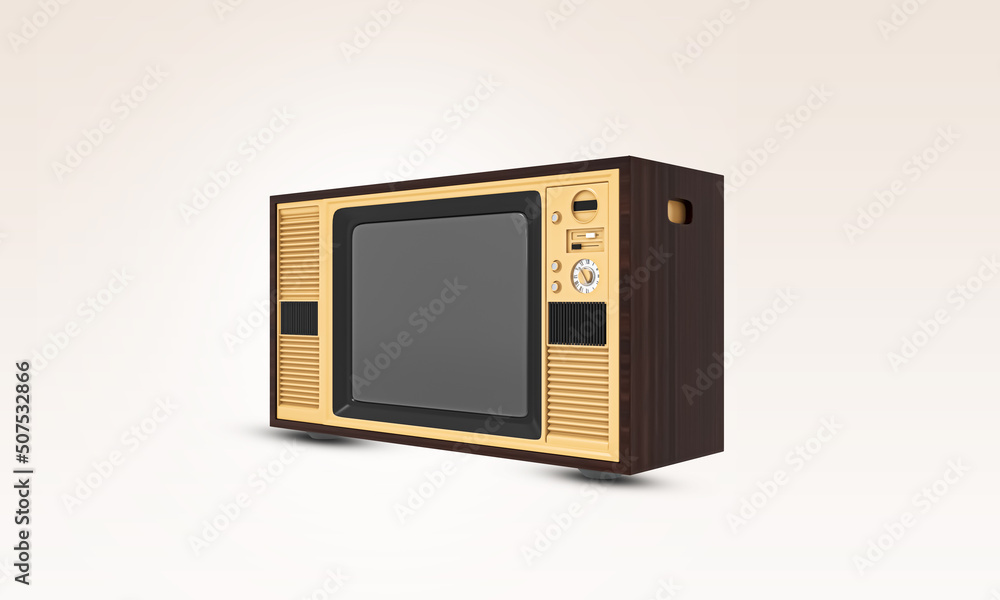 Retro old vintage TV. old model color television. Classic Vintage Retro ...