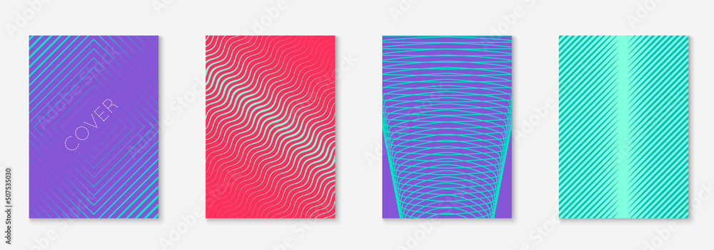 Design magazine cover as template with line geometric element. Stock ...