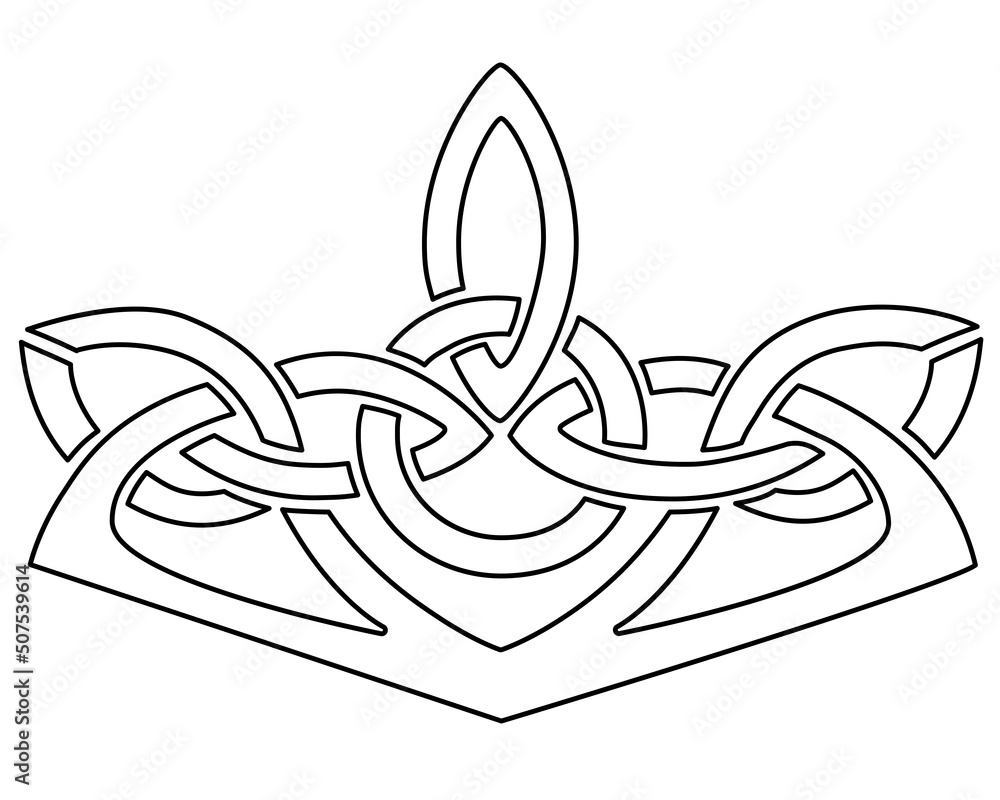Celtic vector element for ornament - vector linear picture for coloring ...