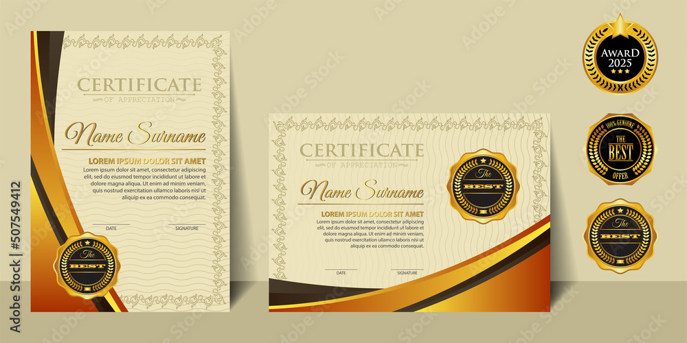 Modern Design Certificate layout concept. Simple elegant and luxurious ...