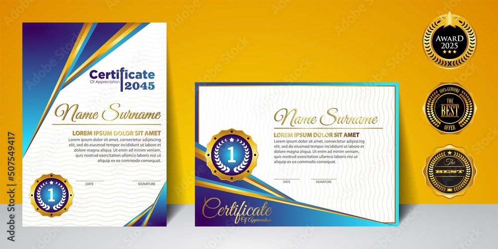 Modern Design Certificate layout concept. Simple elegant and luxurious ...