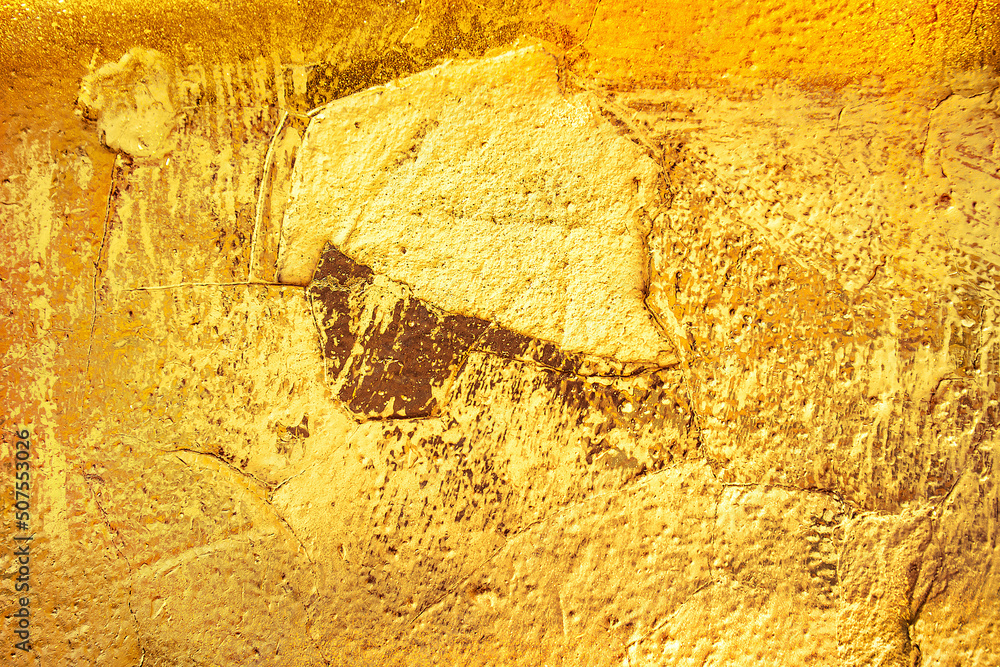 Stone texture. Structure. Shimmering surface. Gold texture. Golden Ore ...