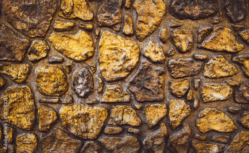 Abstract texture. Rock pile. Gold texture. Golden Ore rocks. Stone ...