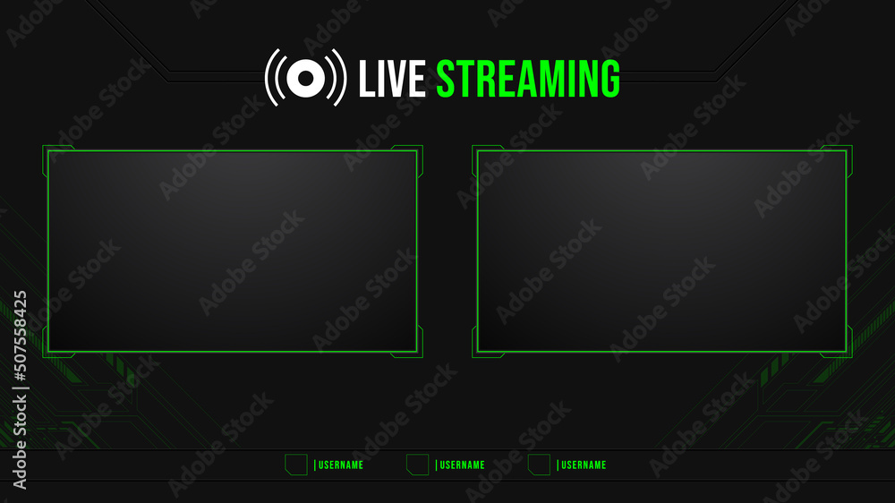 modern screen panel overlay frame set design template for games ...