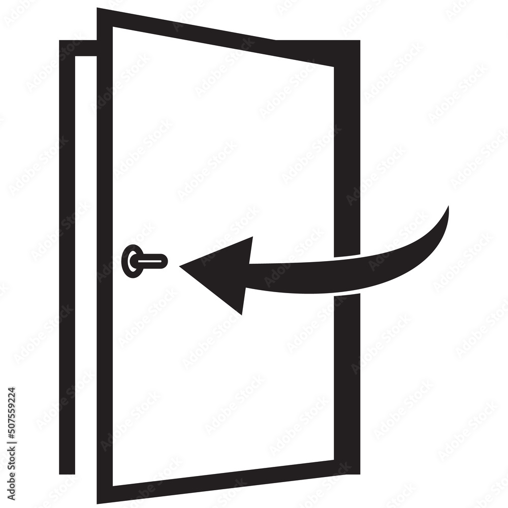 keep door closed icon on white background. keep door closed symbol ...
