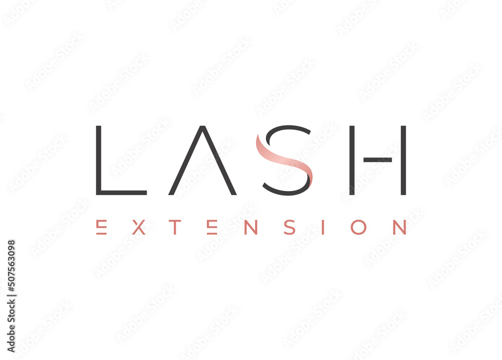 lash minimal typography logo design Stock Vector | Adobe Stock lash minimal typography logo design Stock Vector | Adobe Stock