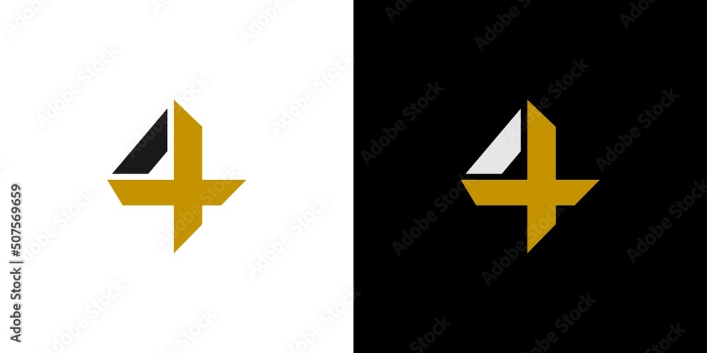 Modern and unique 4X logo design 2 Stock Vector | Adobe Stock