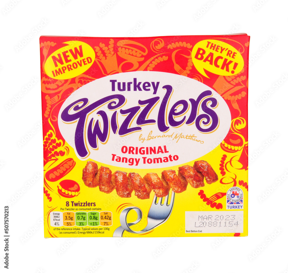 Bernard Mathews new improved original tangy tomato turkey twizzlers ...