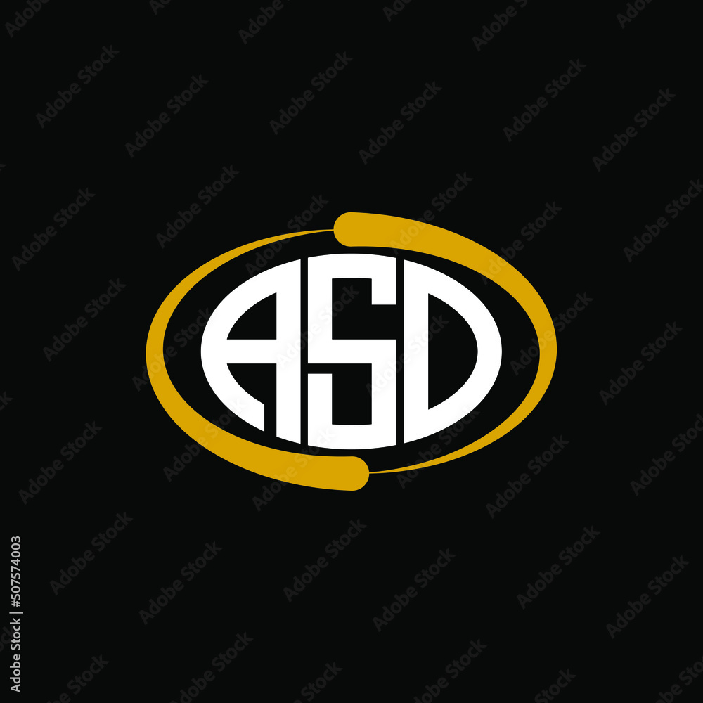 ASO letter logo design on black background. ASO creative initials ...