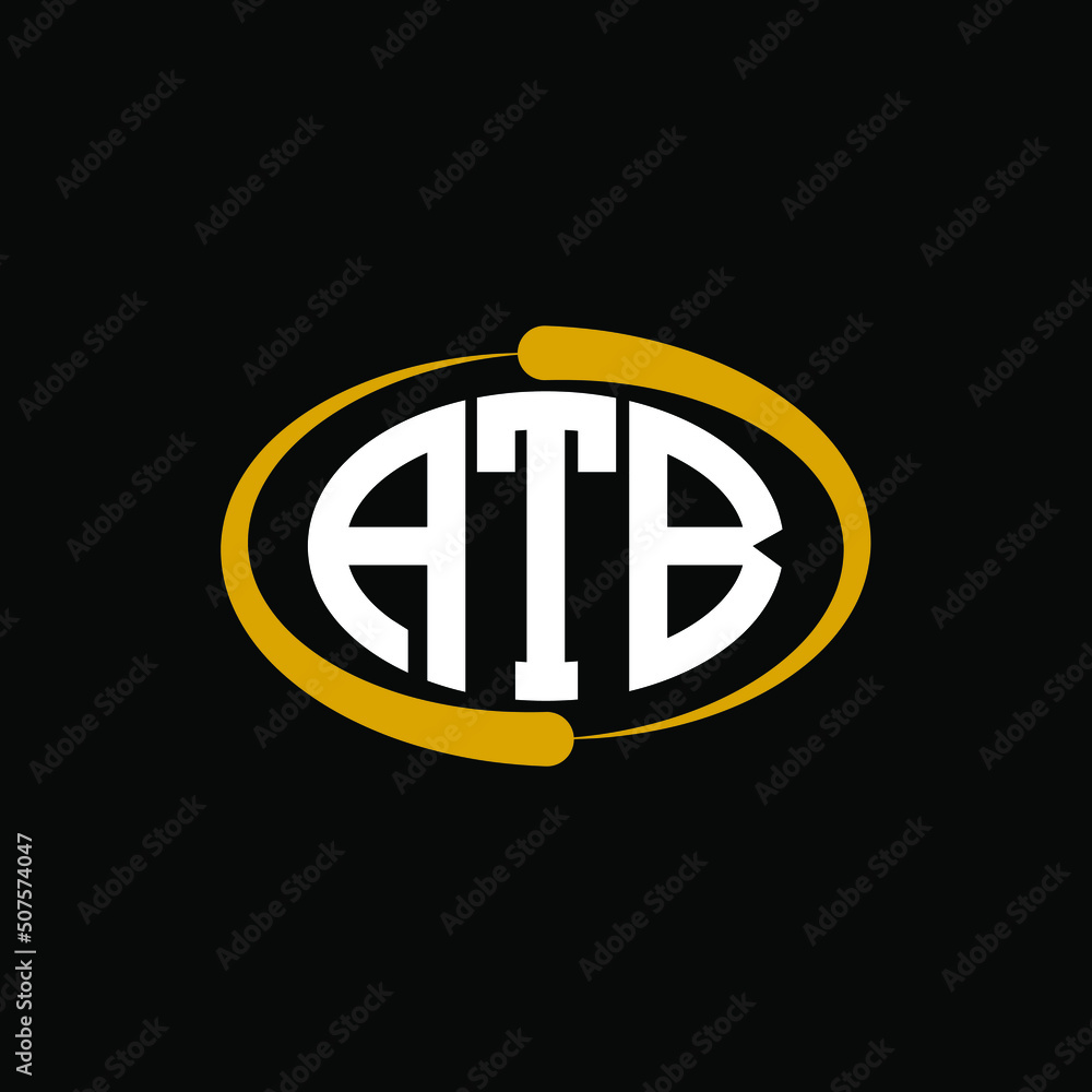 ATB letter logo design on black background. ATB creative initials ...