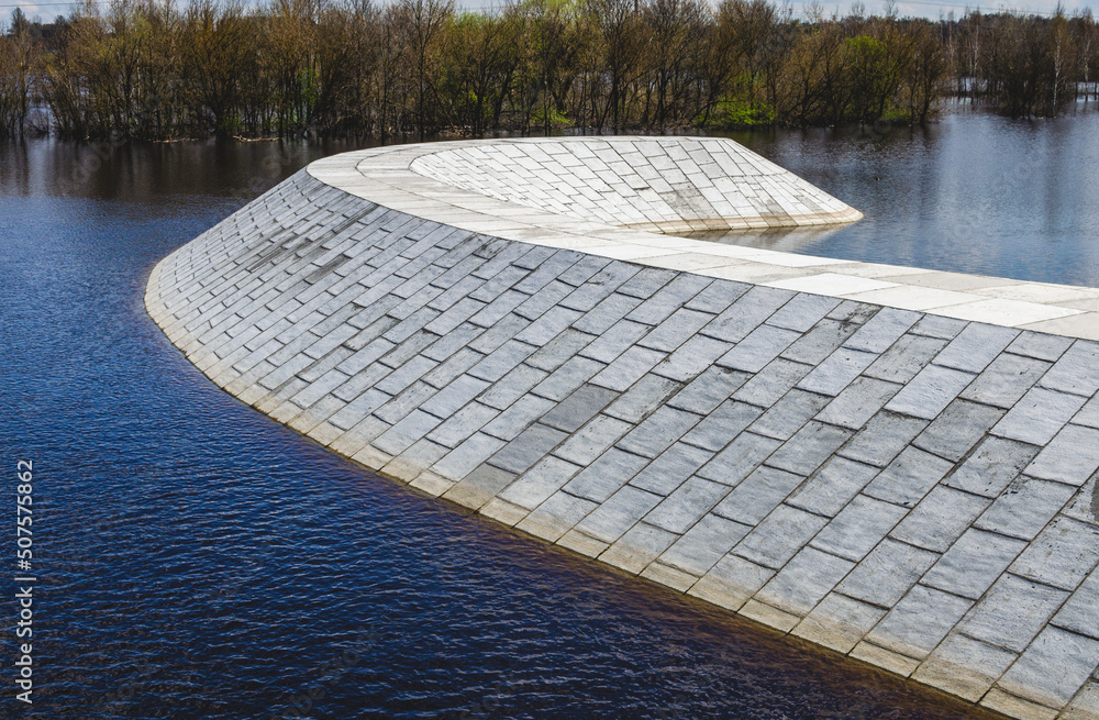 State-of-the-art wave protection design for bridge safety Stock Photo ...