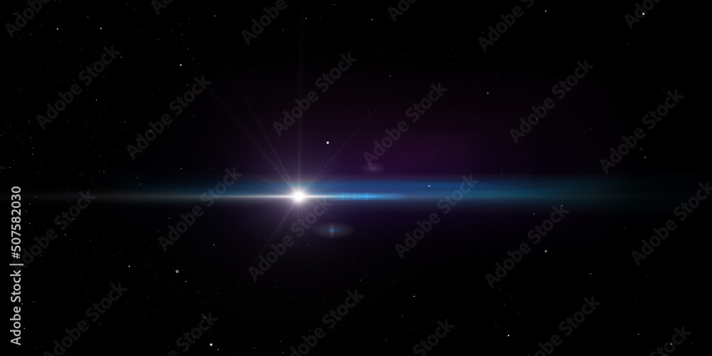 Light optical lens explosion effect. Sunlight ray lens flare, colorful ...