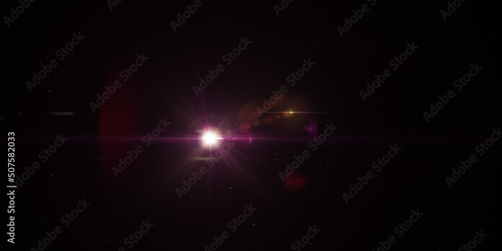 Light optical lens explosion effect. Sunlight ray lens flare, colorful ...