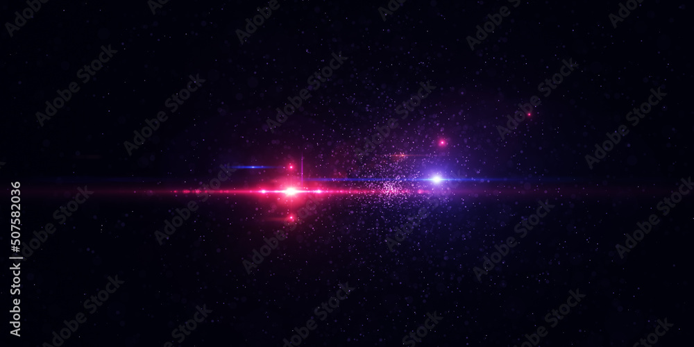 Light optical lens explosion effect. Sunlight ray lens flare, colorful ...