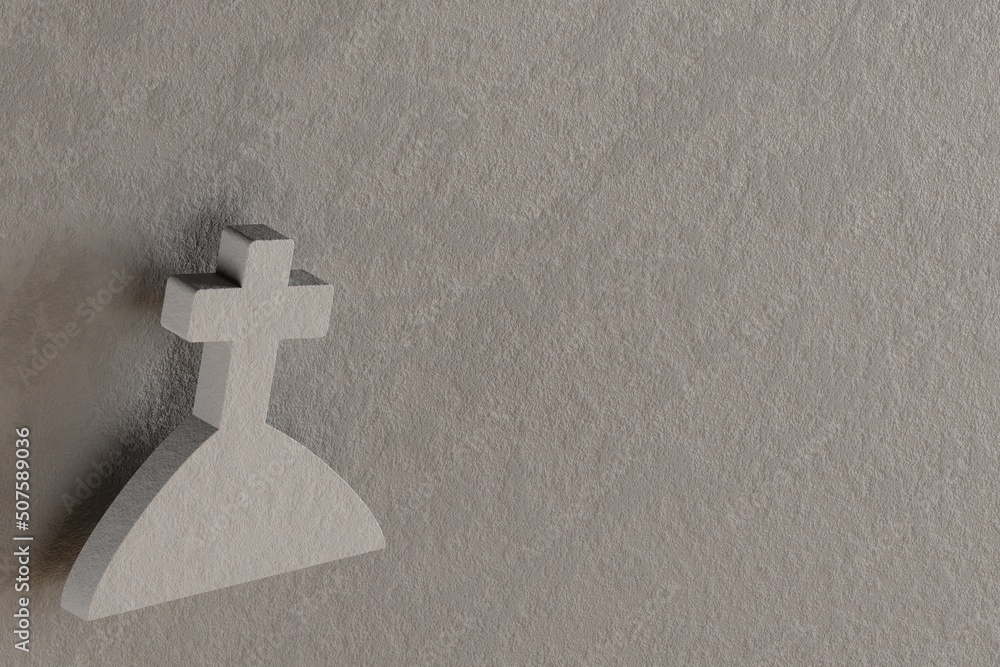 Beautiful abstract illustrations Gray cross symbol icons on a gray wall ...