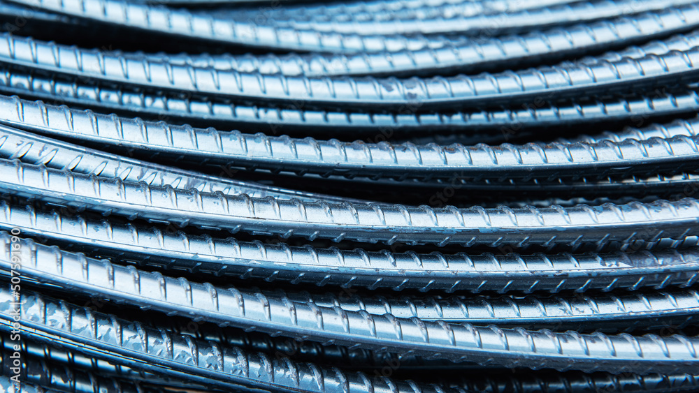 Closeup steel rebar texture for background Stock Photo | Adobe Stock