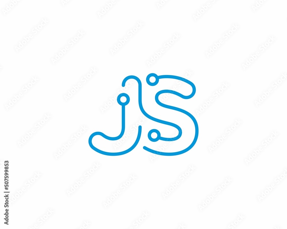 Abstract Letters JS Logo Design Template 001 Stock Vector | Adobe Stock