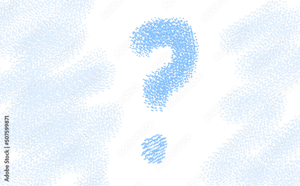 blue question mark drawn by hand Stock Illustration | Adobe Stock