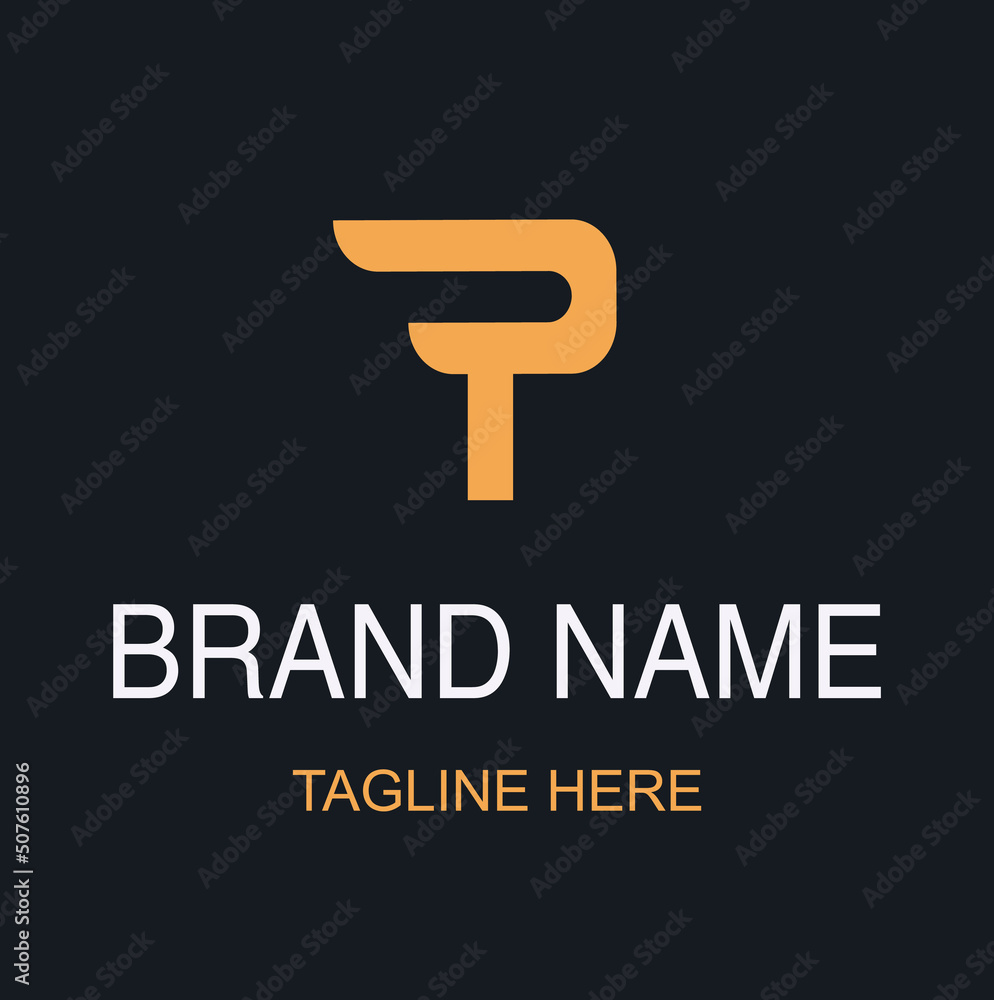 P Digital logo design with wings and shape, it is modern and creative ...