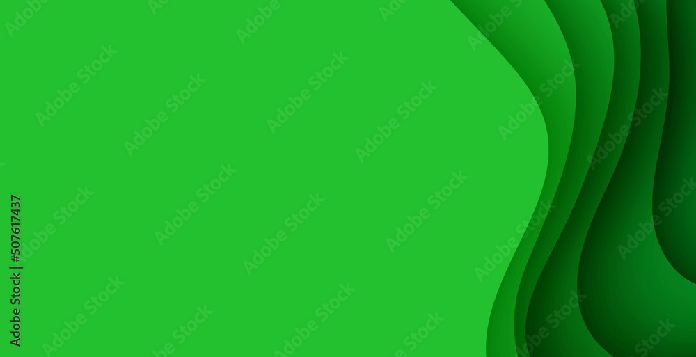 Abstract green background in paper cut style. 3d layout wallpaper cut ...