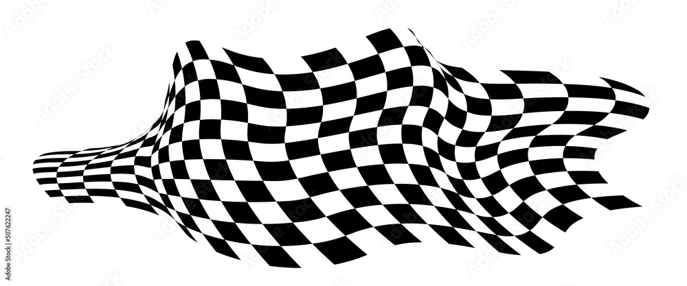 Checkered flag. Signaling on the race track. fabric texture with cubes ...