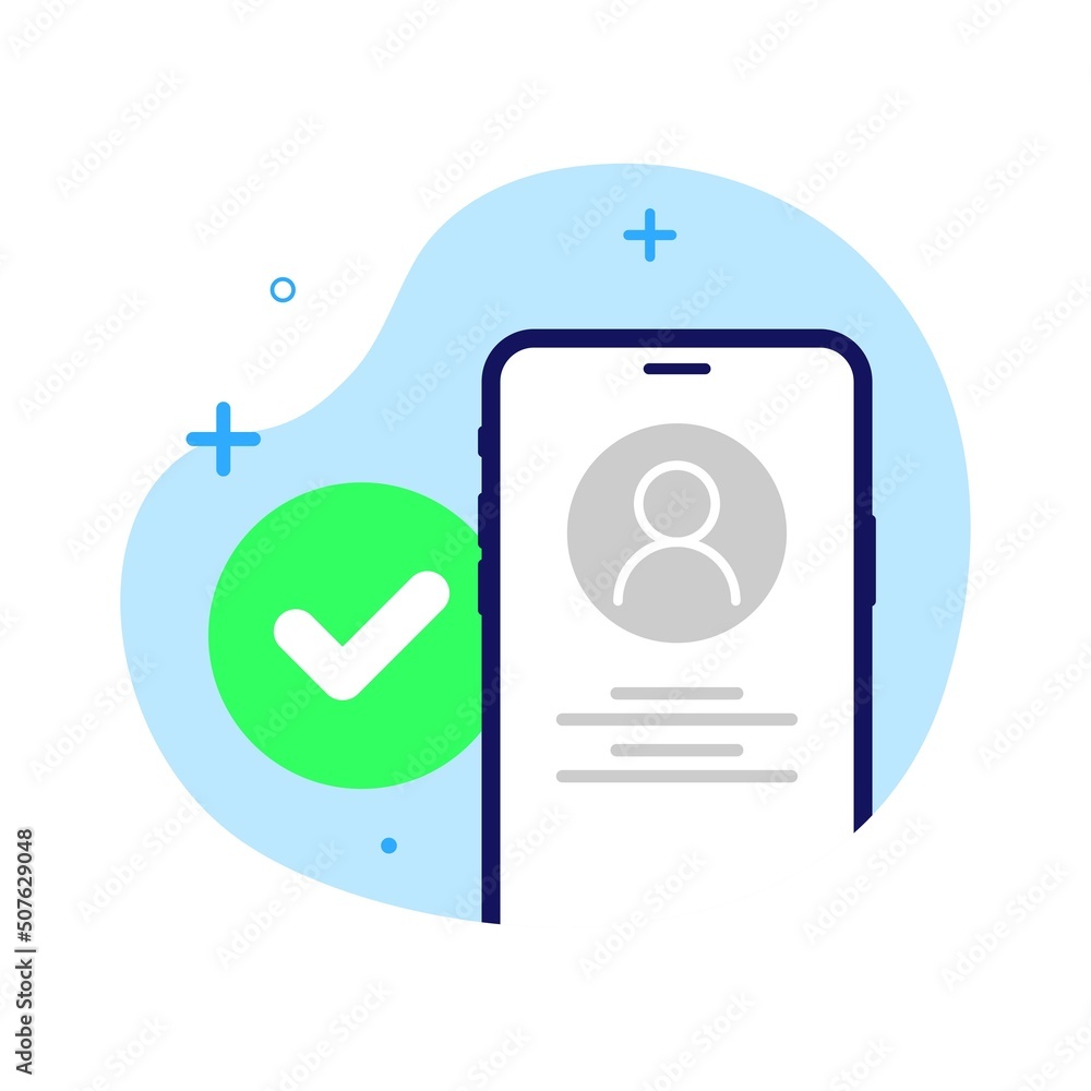 account has been registered, login success concept illustration flat ...