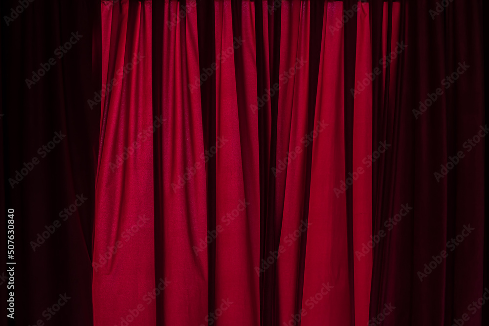 Red background, red curtain texture, theater curtain. Stock Photo ...