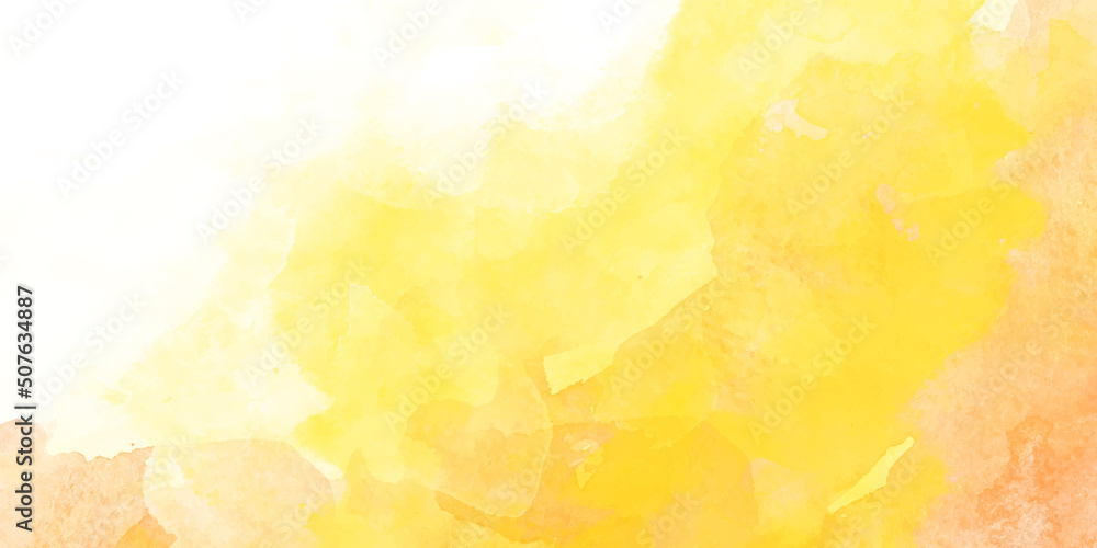 Yellow watercolour texture. Watercolor vector art background for cards ...