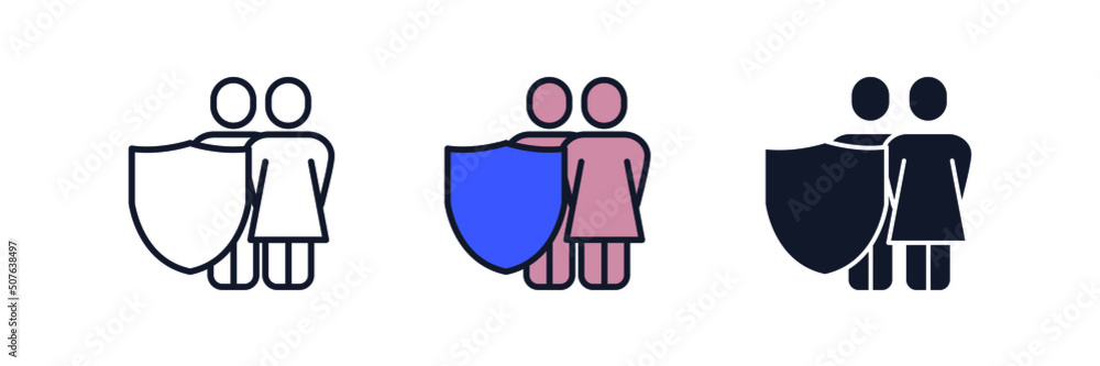 Life insurance. family insurance icon symbol template for graphic and ...