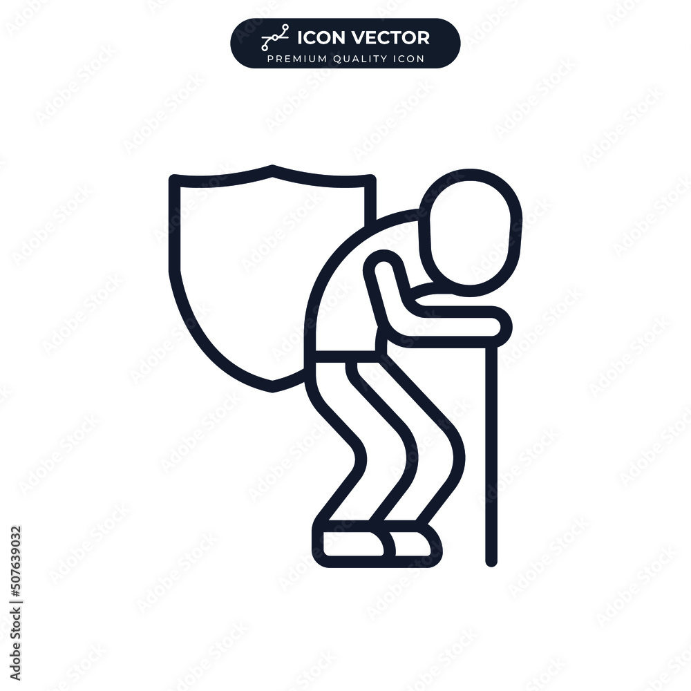 retirement icon symbol template for graphic and web design collection ...