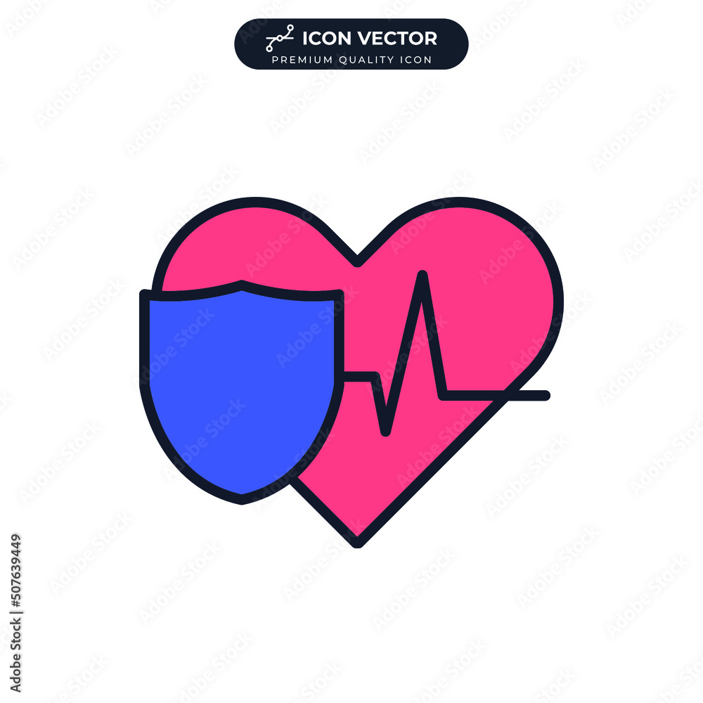 Medical insurance icon symbol template for graphic and web design ...
