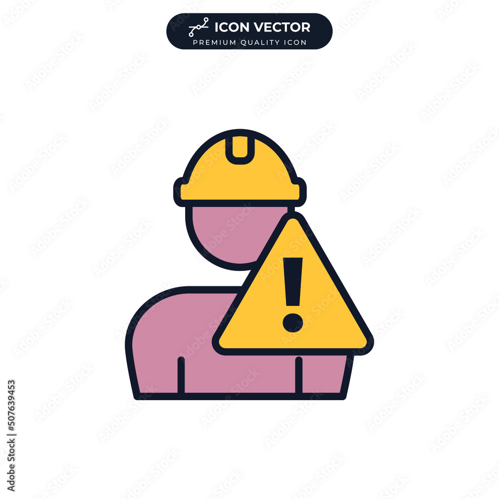 construction risk icon symbol template for graphic and web design ...