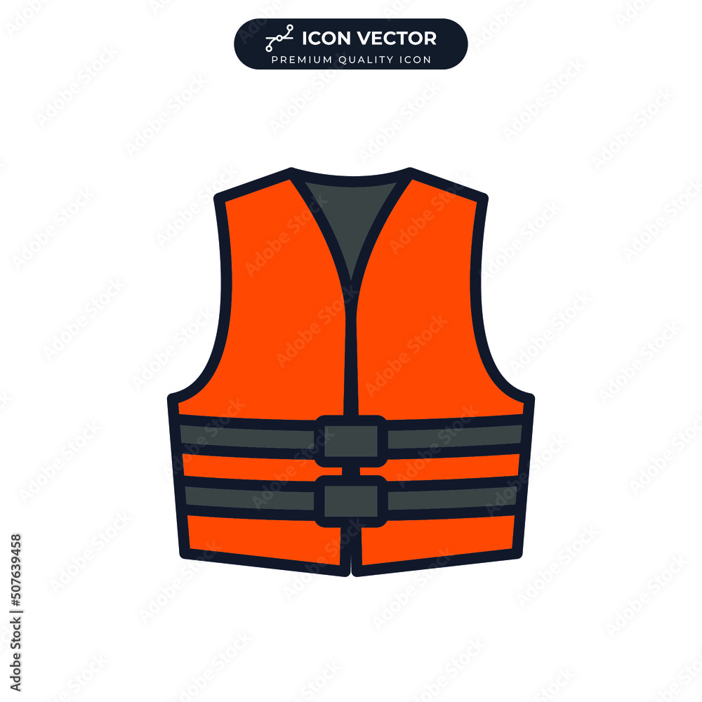 life vest icon symbol template for graphic and web design collection ...