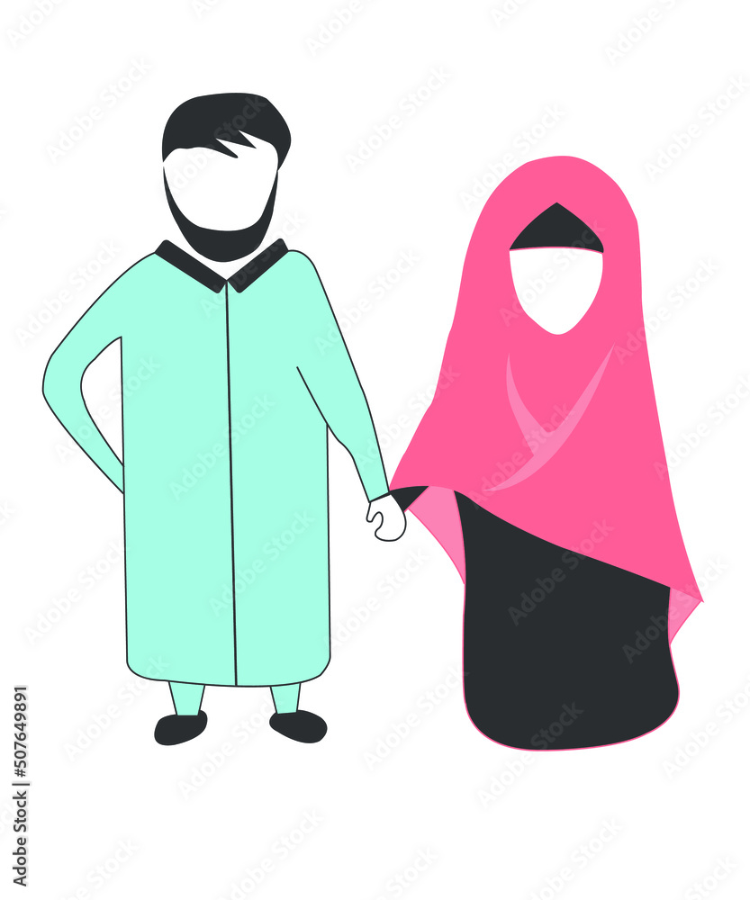 Muslim People Vector Art, Icons, and Graphics design. Stock Vector ...