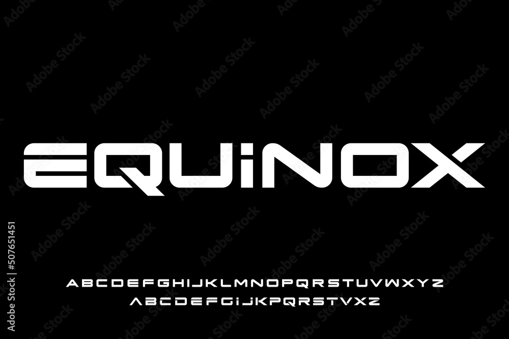 Futuristic alphabets display font vector with alternate Stock Vector ...